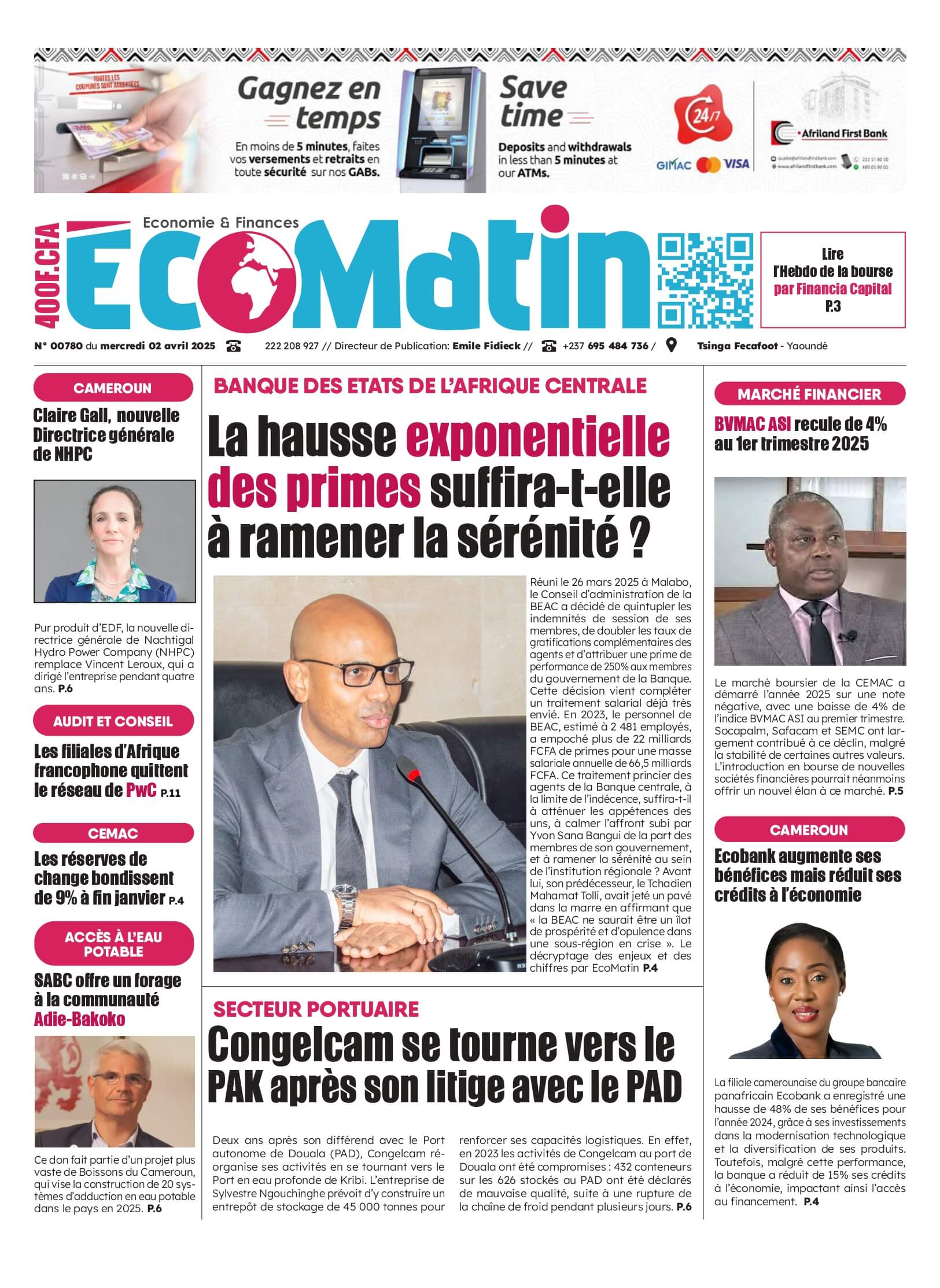 Secteur bancaire : Banque Atlantique Cameroun devient AFG Bank Cameroun